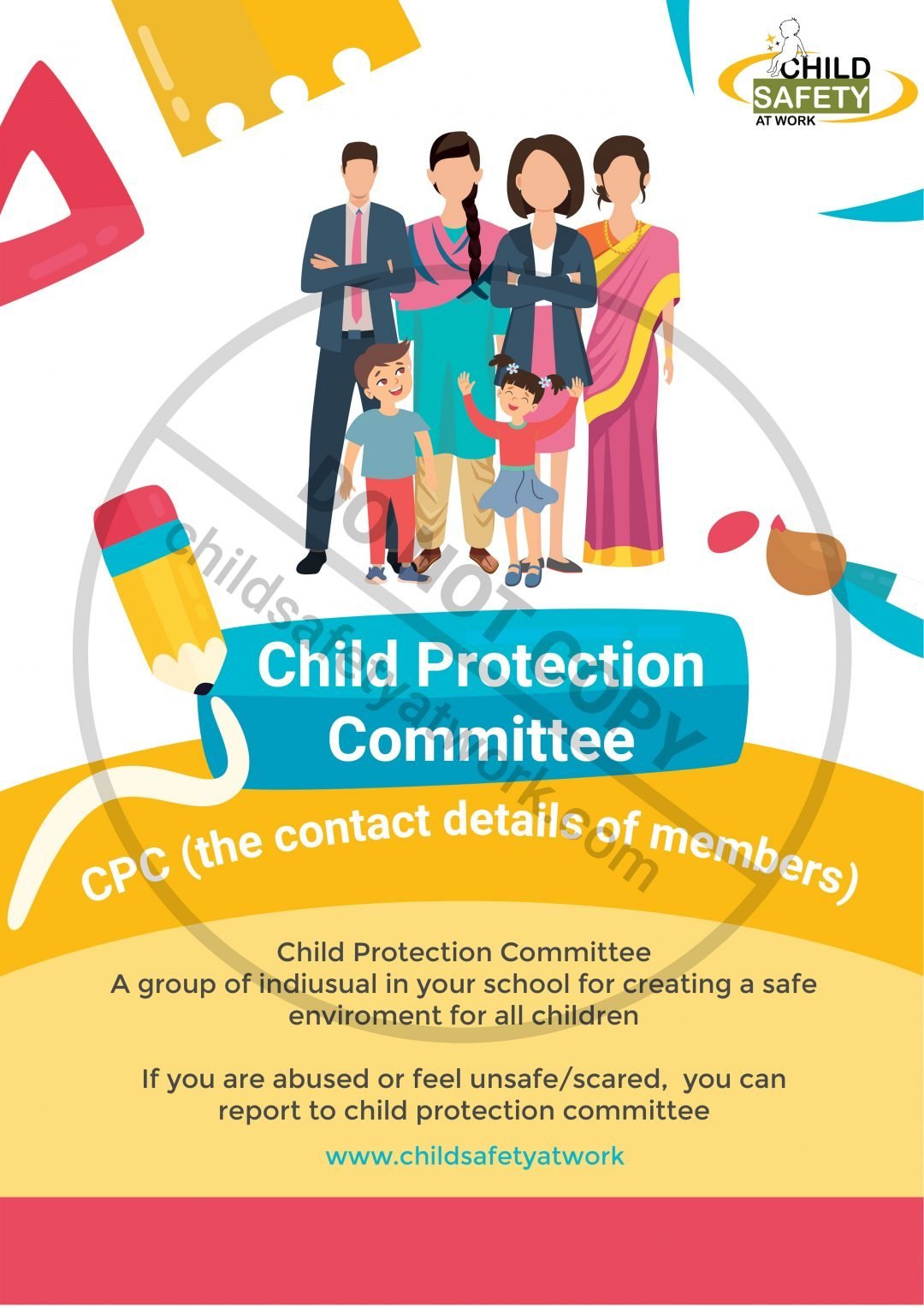 Child Protection Committee Poster - Child Safety at Work